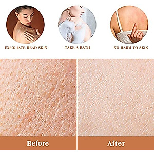 ZCX Body Brushes Loofah Mesh Bath Brush with Wooden Handle Stick Back Scrubber Loofa Sponge Pads Body Shower Bath Spa Exfoliating Luffa Brush Body Brushes