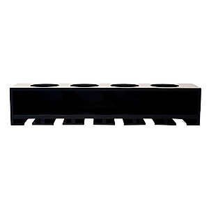 Kiera Grace Claret Wine Bottle & Glass Holder Shelf, 22.5", Black
