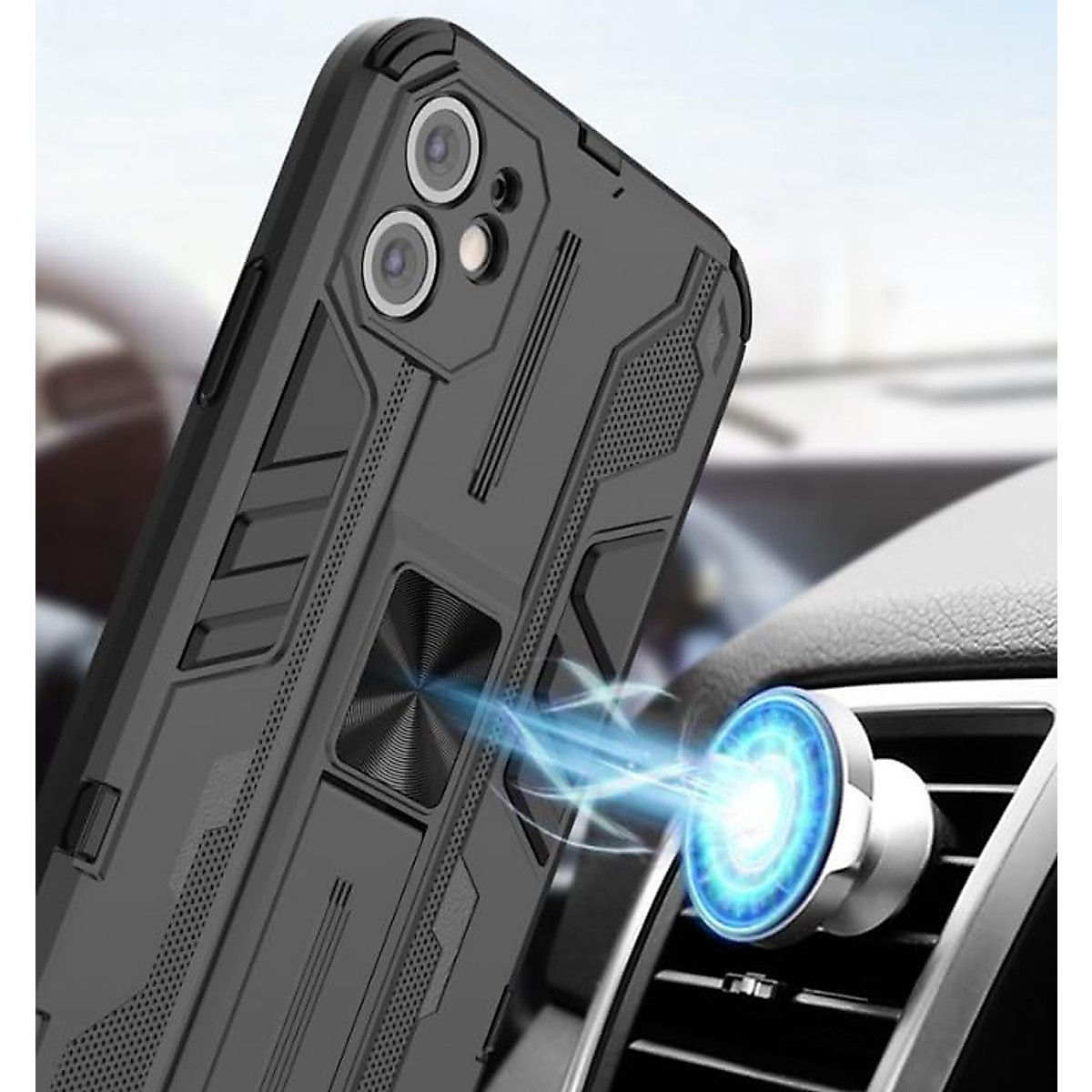 Compatible with Redmi K40 Gaming 5G Case,Shockproof Case Compatible with Xiaomi Redmi K40 Gaming 5G Case 2 in 1 Protective Cover Black