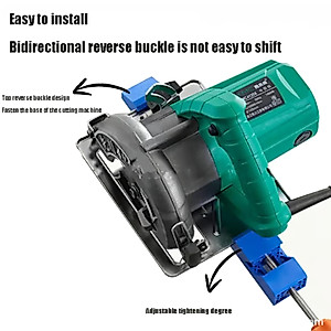 Adjustable Cutting Machine Base Guide, Electric Circular Saw Milling Positioning Clamp, Cut Circular Saw Guide Clamp, Saw Guide for Circular Saw, Cutting Guide Attachment for Woodworking (2pcs)