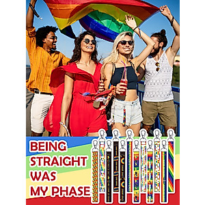 Henoyso 120 Pcs Rainbow Pride Lanyard Keychains Bulk Gay Pride Key Chain LGBT Pride Gift Love Wins Pride Flag Key Rings Pride Accessories for LGBTQ Gay Lesbian Bisexual Pride Day Pride Month Supplies