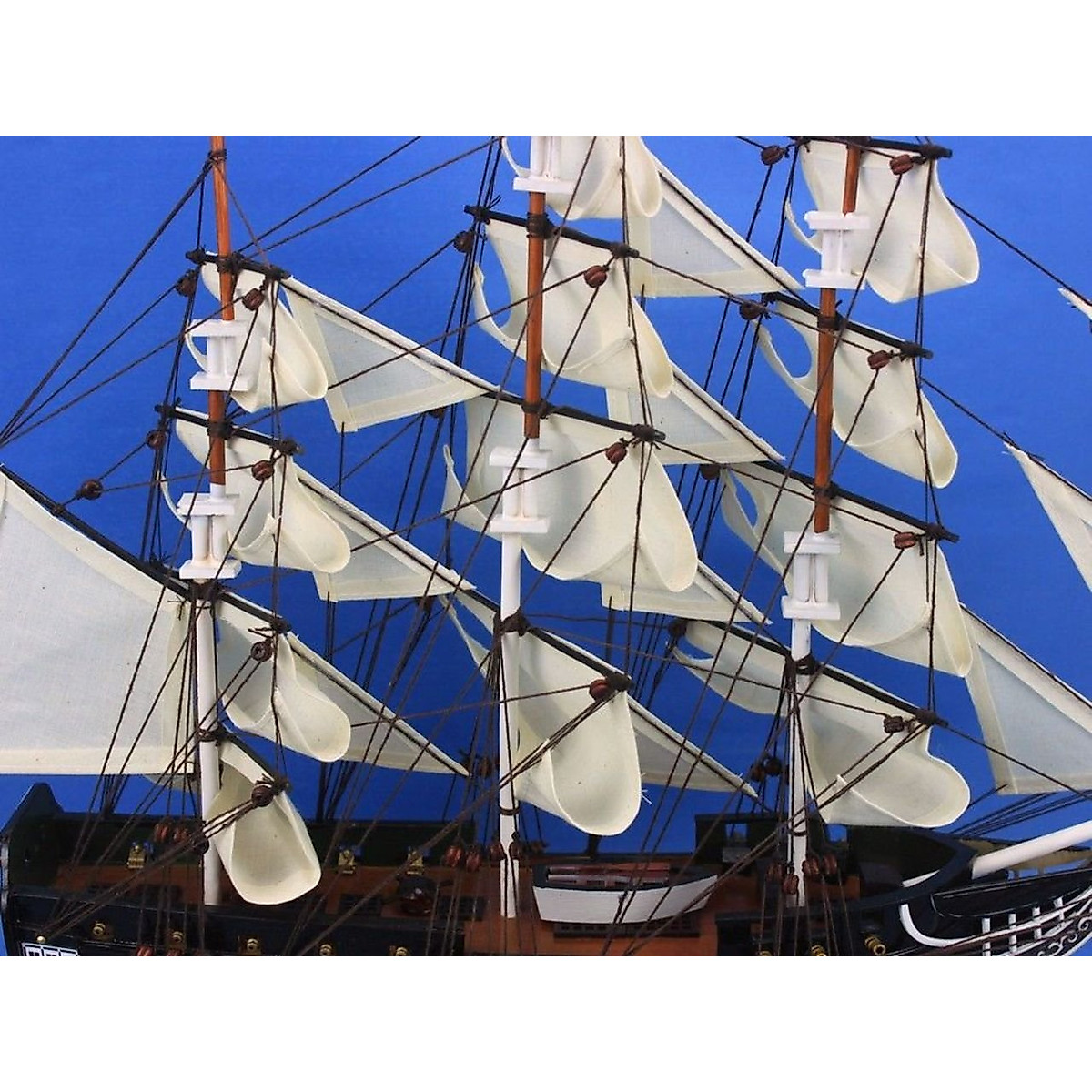 Hampton Nautical Wooden USS Constitution Tall Model Ship, 24" , Brown