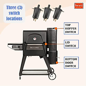 Hopper Lid Switch/Door Switch Replacement 9904190041 for Masterbuilt Gravity Series 560/800/1050 Digital Charcoal Grill+Smoker,3 PCS