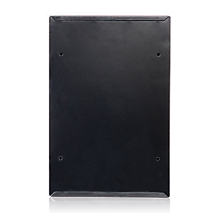 Locking Mailboxes Wall Mounted Vertical – Jssmst Key Lock Drop Mail Box Medium Capacity Galvanized Steel Cover Rust-Proof Metal Post Box, 12.6 x 8.5 x 3.4 Inch, Black, SM-0601L