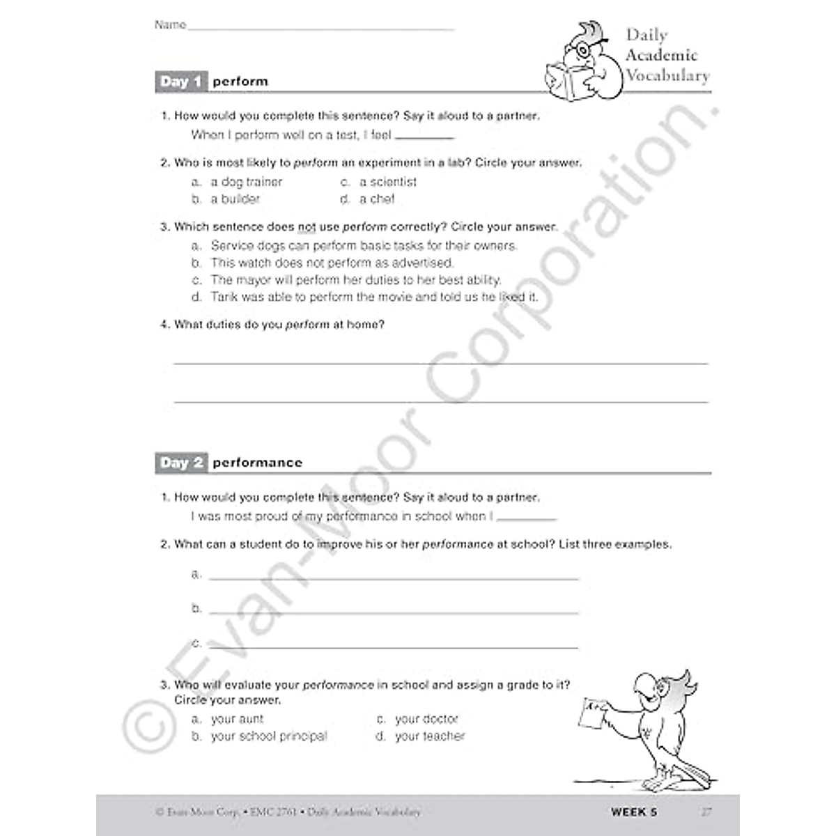 Daily Academic Vocabulary, Grade 5 Teacher Edition
