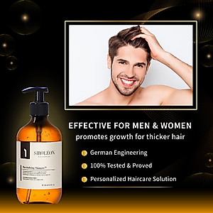 SIROLÉON Biotin Shampoo and Conditioner Set for Thinning Hair and Hair Loss, Hair Thickening Formula with Saw Palmetto Extract & Natural Smelling, For Men and Women, Silicon Free, 16.9 fl oz