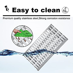 Clivimi 18 5/8" x 9 7/8" Stainless Steel Grill Heat Plates Shield Flame Tamer Ceramic Rod Complete DCS Radiant Tray BBQ Gas Grill Replacement Parts for 27DBQR, 27DBR, BGA48-BQARL, 36EBQAR, 48DBQ