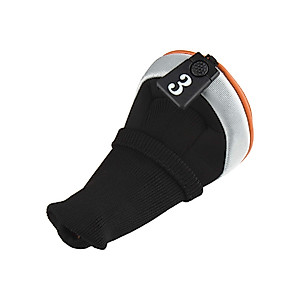 Andux 4pcs/Set Golf 460cc Driver Wood Club Head Covers Long Neck with Interchangeable No. Tags Black/Orange