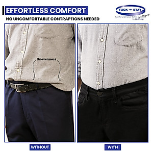 BELTAWAY Tuck N Stay Keep Shirts Tucked in Extra Gripping Shirt Stays for Men - Adjustable Stretch belt, Look Neat for Work, Dress, Casual