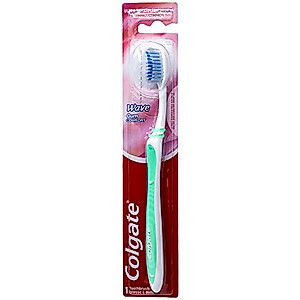 Colgate Wave Gum Comfort Toothbrush, Ultra Soft Compact Head (Colors Vary) - Pack of 6