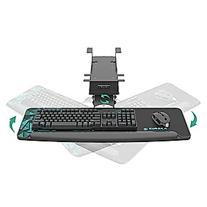 EUREKA ERGONOMIC Z60 Gaming Desk with Led Lights, 60 Inch Large RGB Gaming Computer & Height Adjustable Mouse & Keyboard Tray Under Desk, 28x10'' Large Slide Out Swivel Tilt Computer Keyboard Drawer