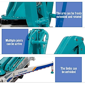 GoolRC Concrete Pump Truck for Kids, 1:55 Scale Diecast Car Model Car, Simulation Engineering Machine Model Gift for Boys and Girls