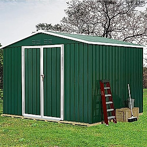 Evedy 6x8 FT Outdoor Storage Shed,Sheds & Outdoor Storage with Lockable Door,Metal Garden Sheds,Steel Utility Tool Shed Storage House Outdoor Shed Garden Shed Tool Shed for Garden Backyard Patio