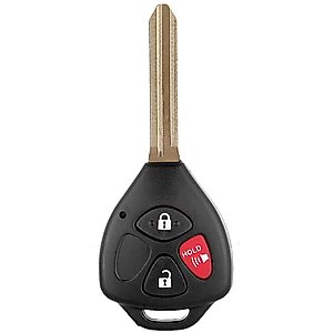 SCITOO Replacement for Shell 3 Buttons Pad Outer shell Keyless Entry Remote Car Key Fob Case 2007-2015 for Toyota 4Runner RAV4 Yaris Matrix for Scion iQ tC xB xD ontiac Vibe 1PC FCC GQ4-29T-3