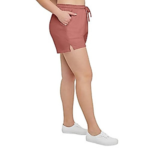 Hanes Originals Garment Dyed, Fleece Women, Sweat Shorts, 3", Nantucket Red