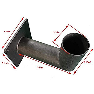 90 Degree L Shape Slip Fitter Adaptor Tenon Adaptor Wall Bracket for Square Poles Wall Mount Light Fixture