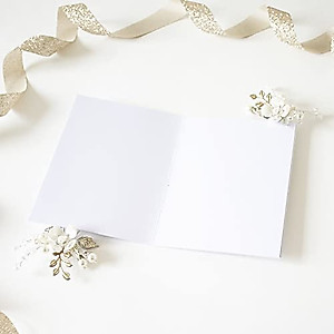 bloom daily planners Wedding Vow Books - His & Hers Unlined Keepsake Booklets for Bride and Groom (5.5" x 4.3") - Set of 2 - Gold Geometric