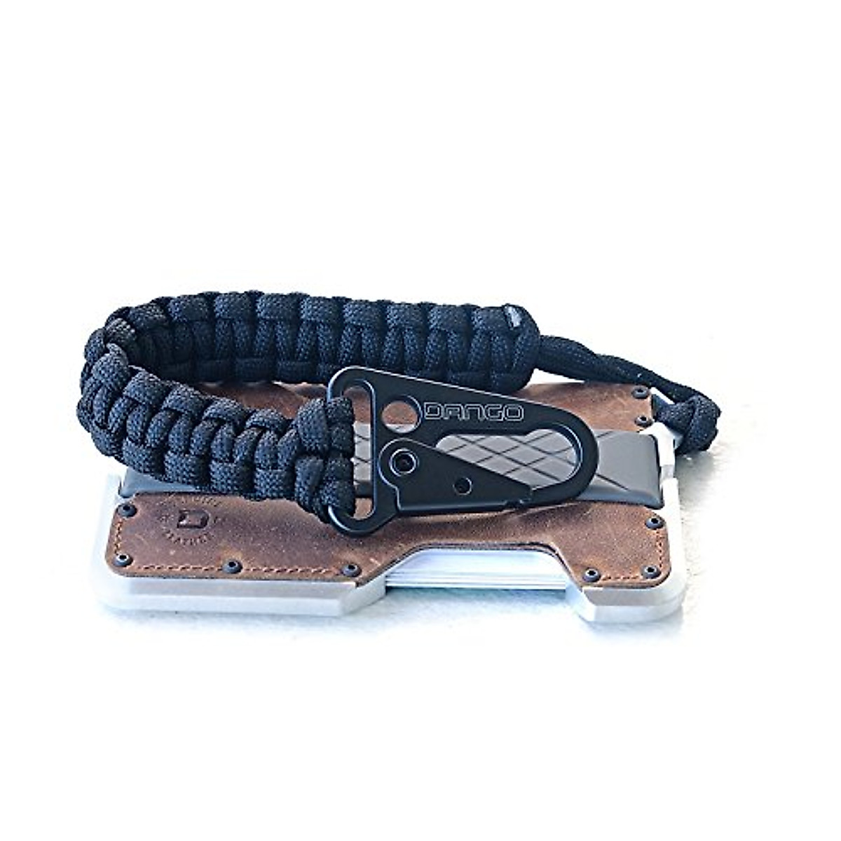 Dango EDC Tether - Cobra Weave 550 Paracord - 6 Inch Woven, 10 Feet Unraveled (Brown)