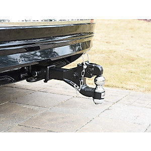 TOPTOW 64186 Pintle Hitch, Hook and 2 inch Trailer Ball Combination, 16,000 lbs (8T)…