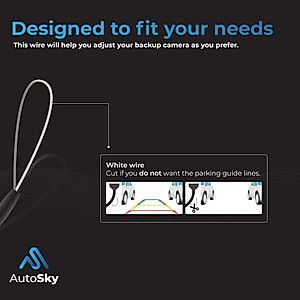 AutoSky Newest HD Back up Camera, 8 LED License Plate Reverse Camera - Back up Camera for Cars, Trucks, Pickups, SUVs or RVs - Easy Installation, Waterproof
