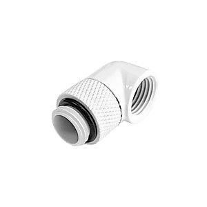 Dracaena 6 pack G1/4" thread Male to Female Extender Fitting, 90° Rotary Fitting Adapter Connector for Computer Water Cooling System, White