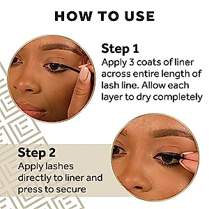 Eylure PROMAGNETIC Eyeliner & Lash Kit, No 007 Natural Fiber Eyelashes, Black