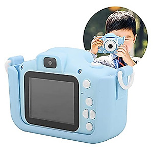 PUSOKEI Kids Camera for Girl, 12MP Digital Video Camera with 2.0in IPS Screen, Kids Digital Camera with Double Camera, Kids Camera for Girls(Blue)