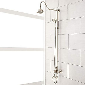Signature Hardware 939624 Dolwick Exposed Shower System with Rain Shower Head, Hand Shower, and Hose - Rough In Included
