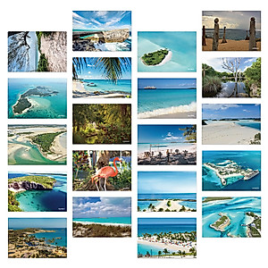 Dear Mapper Bahamas Natural Landscape Postcards Pack 20pc/Set Postcards From Around The World Greeting Cards for Business World Travel Postcard for Mailing Decor Gift