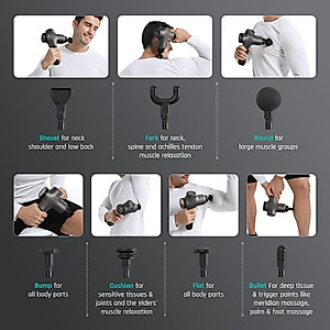 Mebak 3 Massage Gun, Massage Gun Deep Tissue for Athletes, Professional Muscle Percussion Massage Gun, Massager Gun for Shoulder Leg Back Body Pain Relief, Quiet Portable Sport Massager, Gifts for Him
