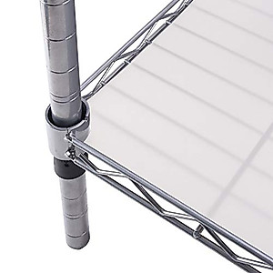 Slendor Wire Shelf Liner Value Pack of 5 Heavy Duty Waterproof Non-Adhesive Industrial Strength Plastic Mats for Tier Shelving Unit, 16 x 36 Inch Clear