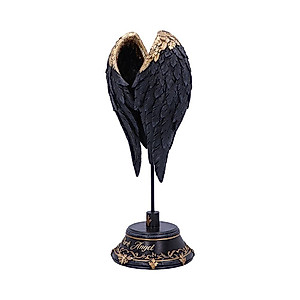 Nemesis Now Dark Angel Gothic Fallen FAE Wing Sculpture Figurine, Black, 26cm