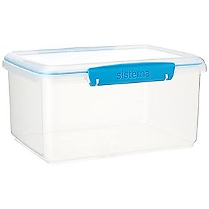 Sistema 61830 KLIP IT Accents Food Storage Container, 3 L - Assorted Colours