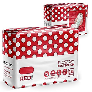 RedDrop Tween FlowDay Pads - Ultra Thin and Sticky Pads for Active Days - Designed for Girls Experiencing Their First Period