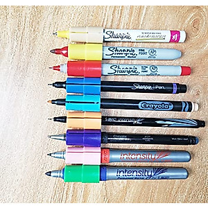 SPPQ 9 Packs Pen Adapter Set Compatible With Cricut(Explore Air, Explore Air 2,Explore Air 3, and MakerMaker 3), Pen Adapter Compatible with Sharpie BIC Crayola