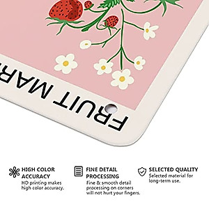 Loyience Fruit Market tin Sign, Strawberry Fruit Print, Kitchen Art Print, Food Art,Pink Home Decor, Dining Room,Retro Signs Home Decoration Gifts for Mom,Dad and Friends Metal Tin Sign 5.5X8 Inch