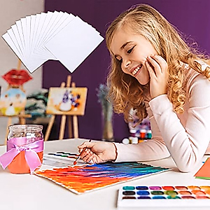 120 Sheets Cotton Watercolor Paper Cold Press Paper Pack for Kids Students Adults Watercolorist Beginning Artists (230gsm, 9 x 12 Inch)