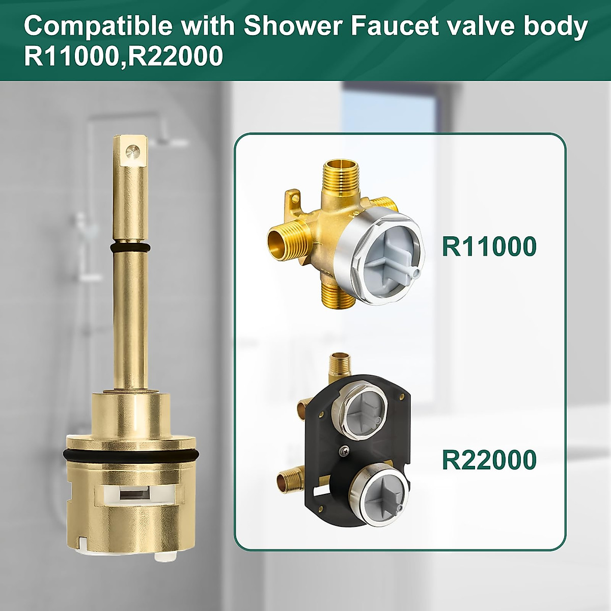 RP51919 6-Setting Diverter Cartridge with Extension Kit for Delta Faucet Valve Body R11000 and R22000, Faucet Replacement Part, Brass & No Leakage