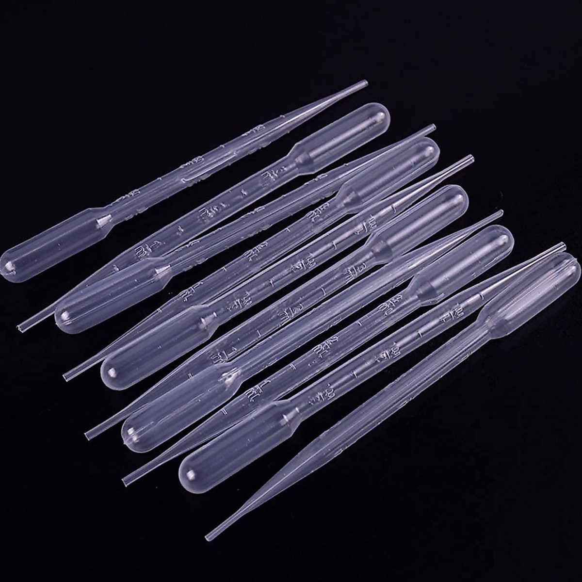 Yesallwas Plastic pippets Dropper 3ml 100Pcs, Pipette Dropper for Lab Measuring and distributing Liquid
