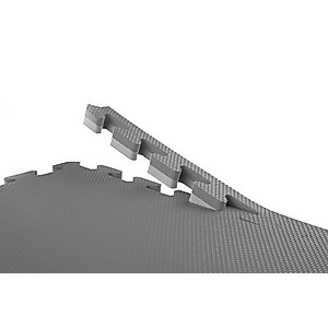 Norsk Multi-Purpose Reversible Foam Mats - EVA Foam Interlocking Tiles (Gray/Black 32 Tiles - 128 sq. Ft.)