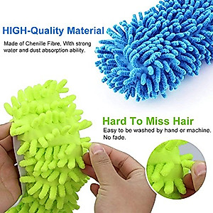 IUMÉ 5-Pairs Mop Slippers Shoes for Floor Cleaning, 10 Pcs Microfiber Shoes Cover Reusable Dust Mops for Women Washable, Mop Socks for Foot Dust Hair Cleaners Sweeping House Office Bathroom Kitchen