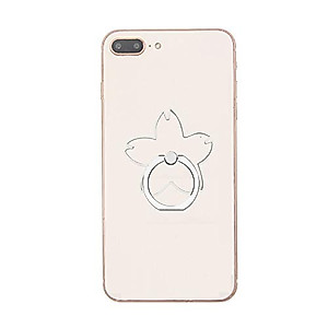 lenoup Transparent Oriental Cherry Cell Phone Ring Holder Kickstand,360 Rotation Clear Cherry Blossom Cell Phone Finger Ring Grip Stand for Phones,Pad