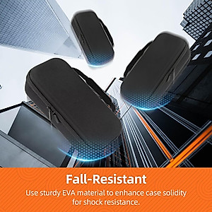 Gepicest Rog Ally Case Compatible with ASUS Rog Ally Handheld Console Gaming Accessories Carrying Bag Fit Original Charger Dock w/ Hard EVA Game Console Stand 2023 Traveling Storage Case-Orange Black