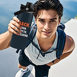 WWHSAI Coach Gifts - Baseball, Soccer Coach Gifts for men, Cheer Coach Gift - Birthday Gift Idea for Appreciation coach men - 32oz Insulated Travel Water Bottle Coffee Mug Coach Nutriton Facts