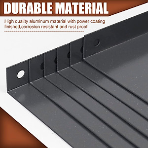 BJADE'S Gutter Valley Splash Guard,12 Pcs Aluminum Roof Valley Splash Shield Gutter Guard.for Straight,Flat Roofs,Corner,10 inch Each