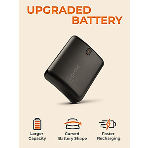 ORORO Heated Mittens for Women and Men, Rechargeable Heated Gloves for Skiing Hiking and Arthritic Hands (Black & Orange,S)