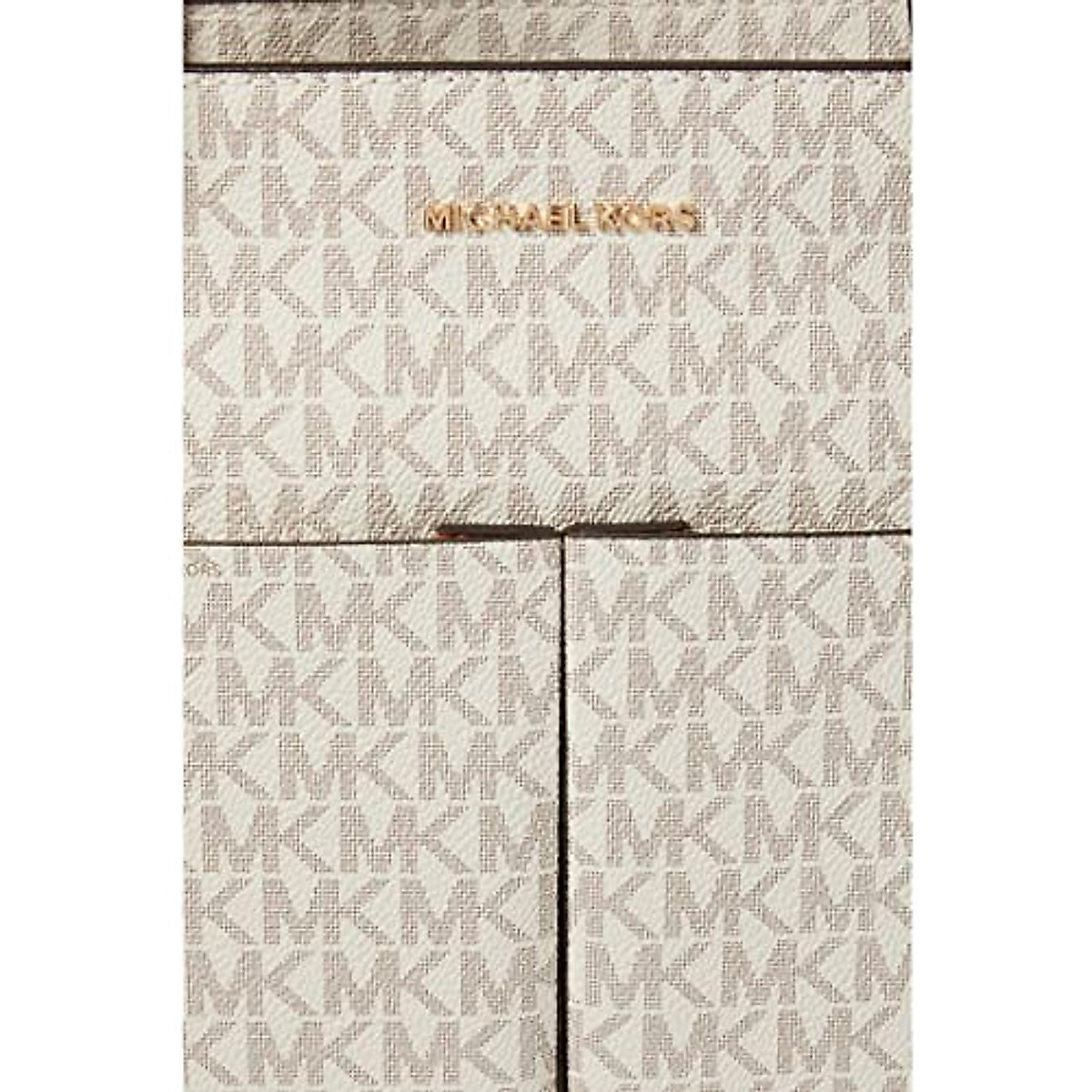 Michael Kors Bedford Medium Top Zip Pocket Tote Vanilla/Acorn One Size