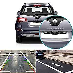 Car Rear View Backup Camera - 9 LEDs License Plate Rearview Camera,Vehicle Waterproof Reversing Camera,120° View Angle Auto Backing Camera for Trucks/SUV/RV/Pickup/Vans