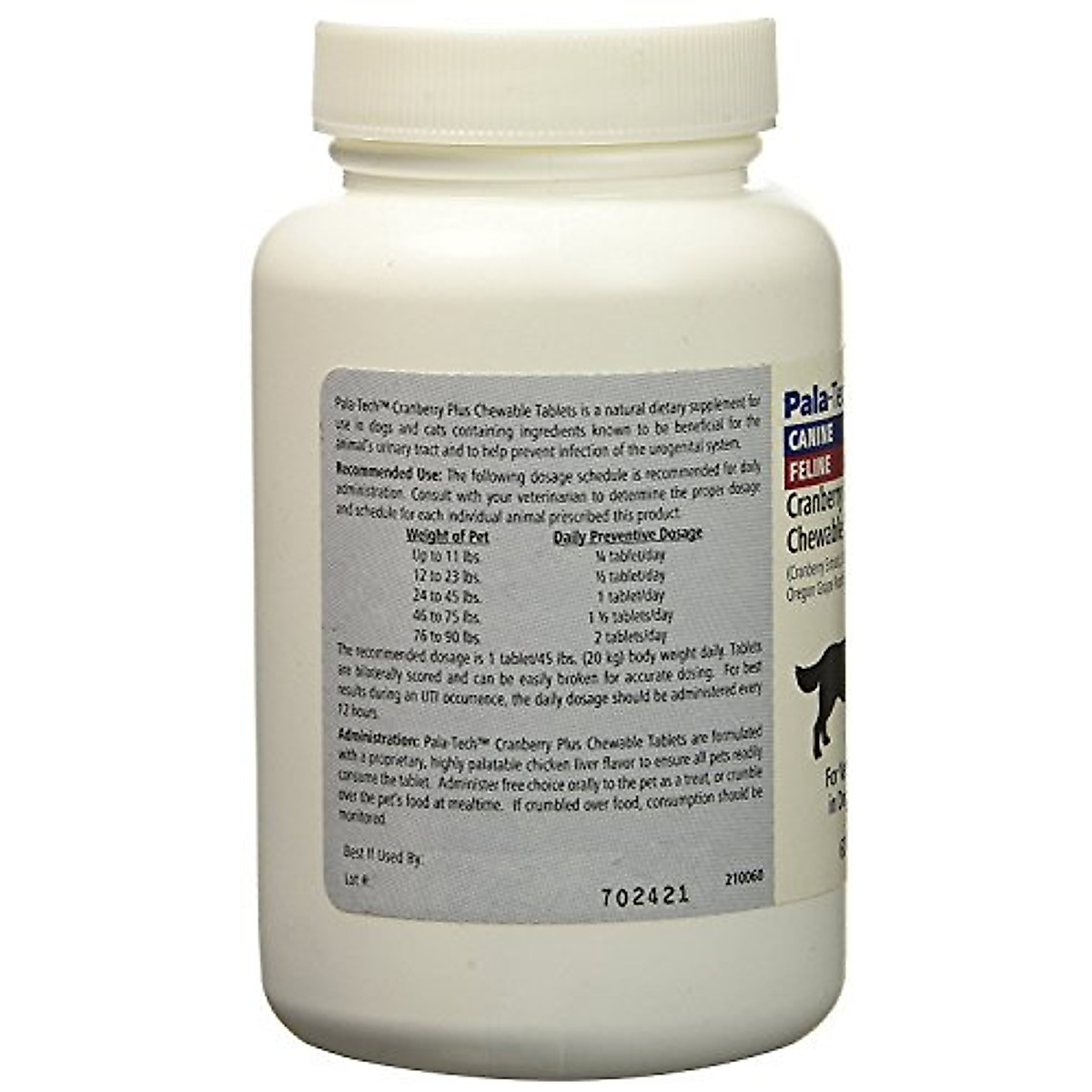 PALA TECH Cranberry Plus 60 Chewable Tablets for Dogs & Cats (Pack of 2)