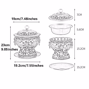 Chafing Dishes Single Person Copper Hot Pot Old Beijing Copper Stove Hot Pot Household Instant Boiled Mutton Pot Commercial Alcohol Meal Hot Pot (Color : A, Size : 19.2 * 23cm)